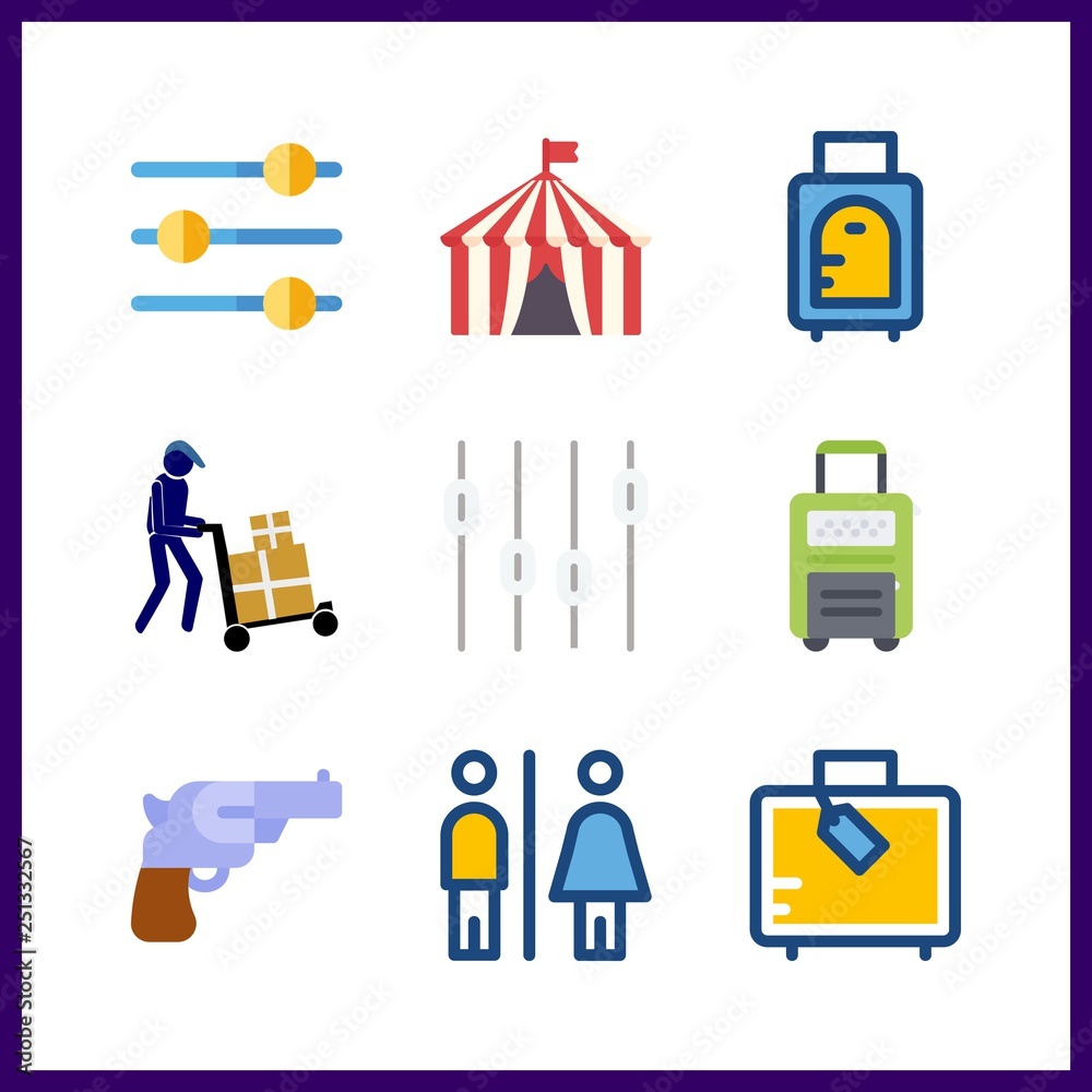 9 floor icon. Vector illustration floor set. levels and toilet icons ...