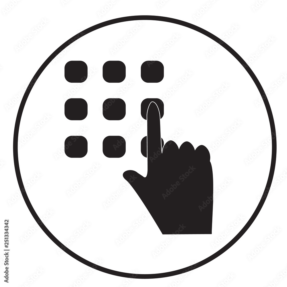 enter code icon on white background. flat style. access code icon for ...