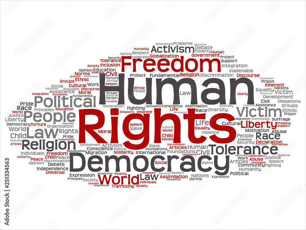 Vector concept or conceptual human rights political freedom, democracy ...