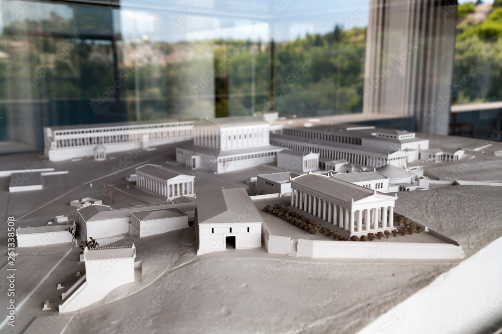 Miniature maquette model of the ancient Agora of Athens Stock Photo ...