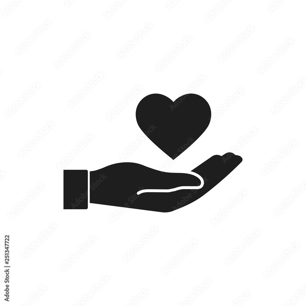 Hand. Hart. Vector. Stock Vector | Adobe Stock