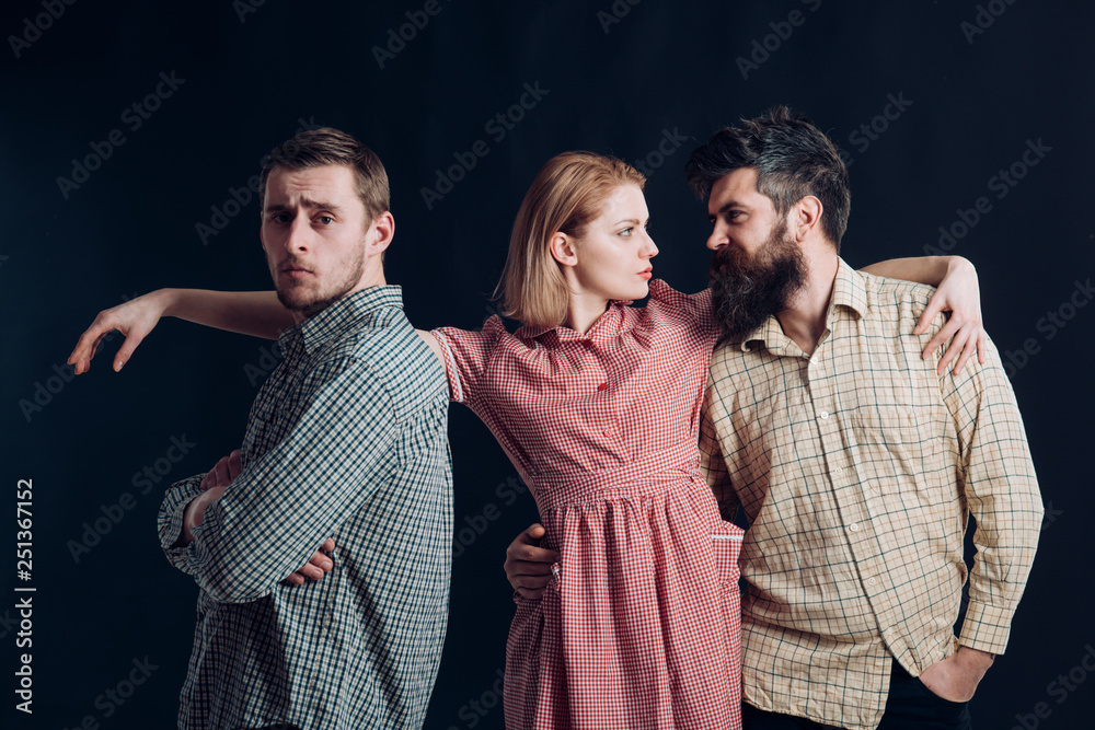 Devoted fans of retro style. Fashion models wearing vintage clothing ...