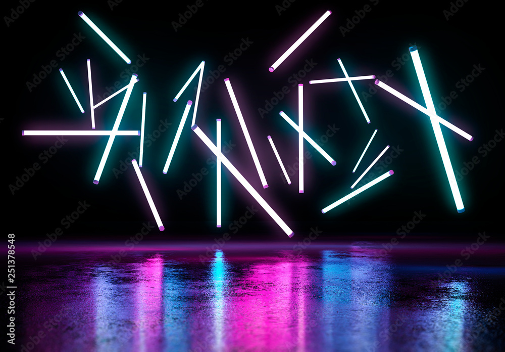 Neon background. Cyberpunk electronic night background concept. ภาพถ่าย ...