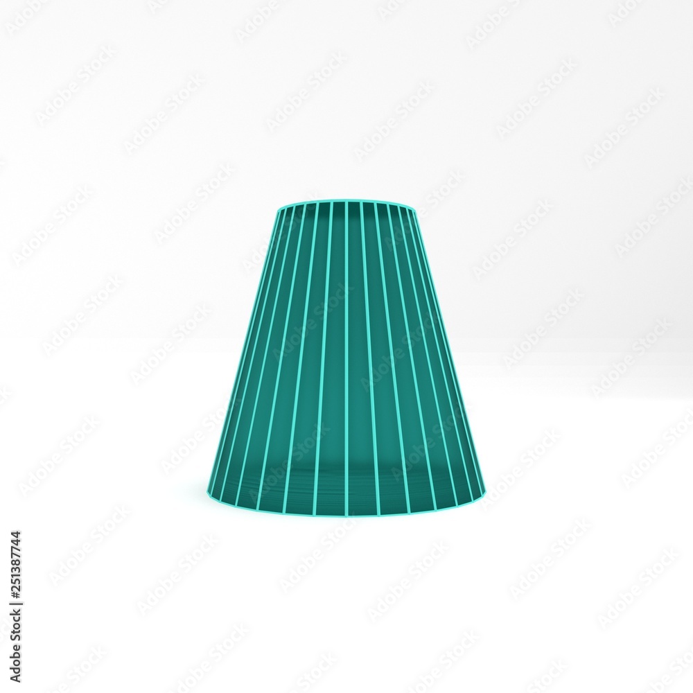 simple geometric objects truncated cone, 3d render, 3d illustration ...