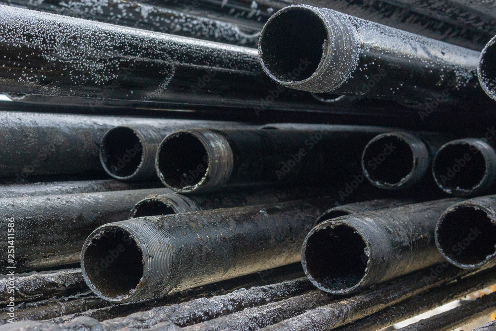 Offshore Industry oil and gas production petroleum pipeline. Downhole ...