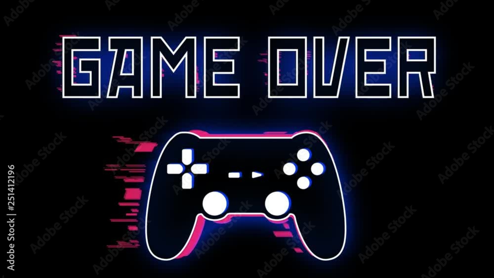 Futuristic game background with animation. A retro video game ...