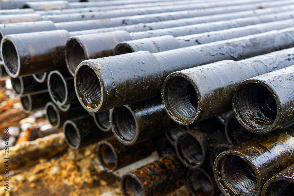 Offshore Industry oil and gas production petroleum pipeline. Downhole ...