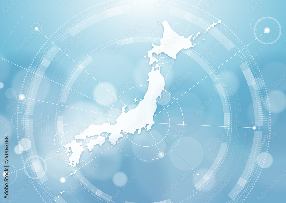 Global Image, Map of Japan, Vector Graphics Stock Vector | Adobe Stock