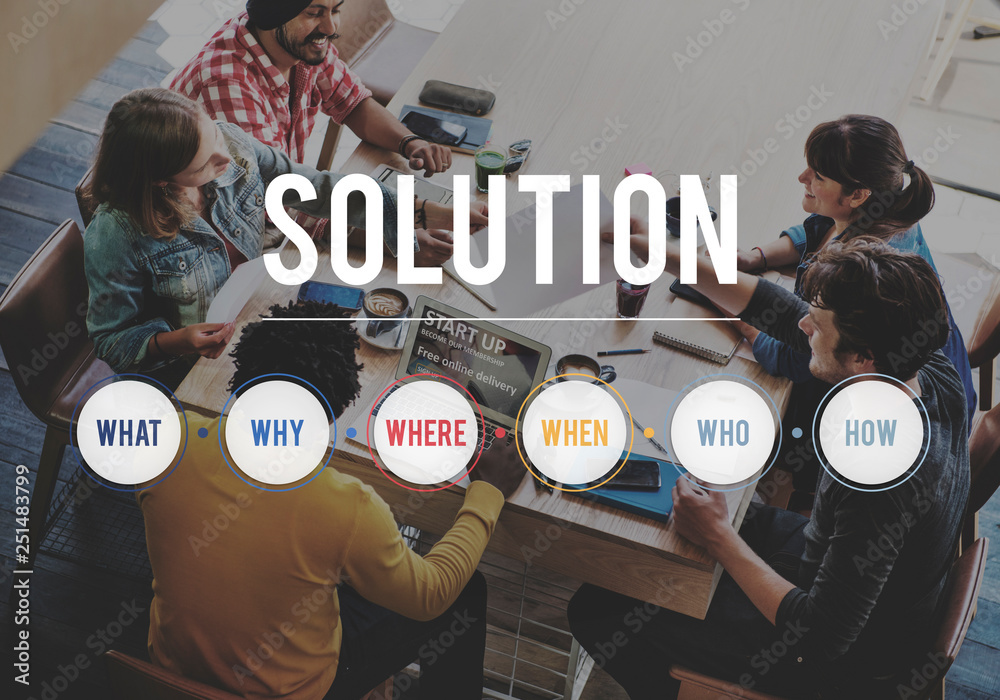 Teamwork with solution concept Stock Photo | Adobe Stock