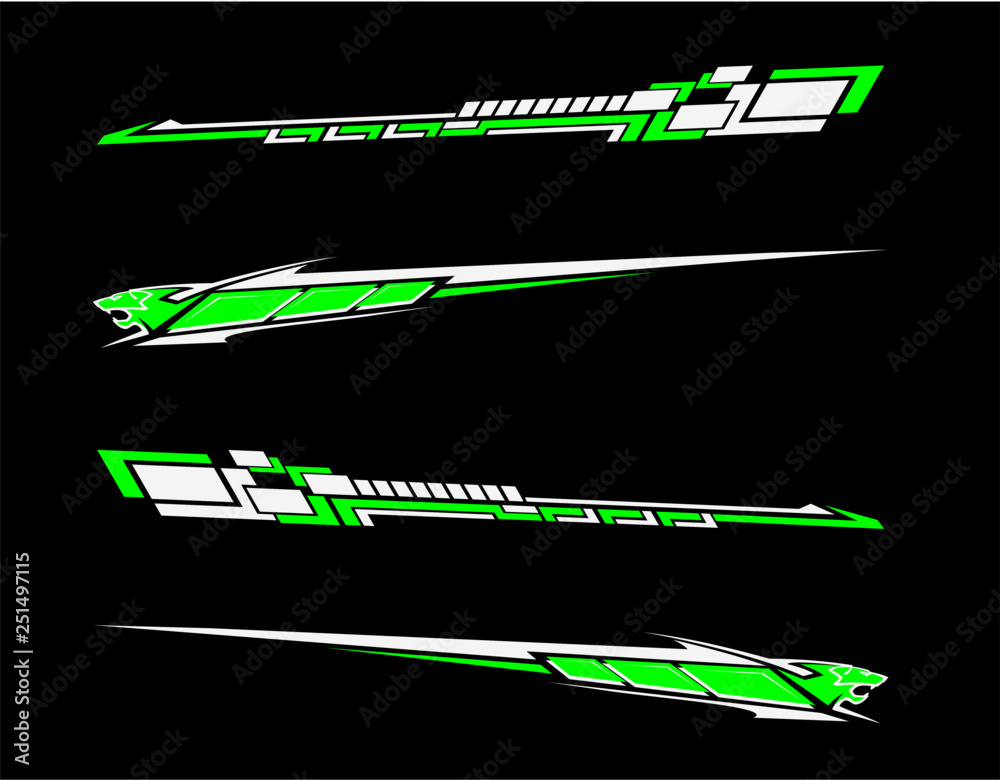 Vinyls sticker set Decals for Car racing truck mini bus modify ...