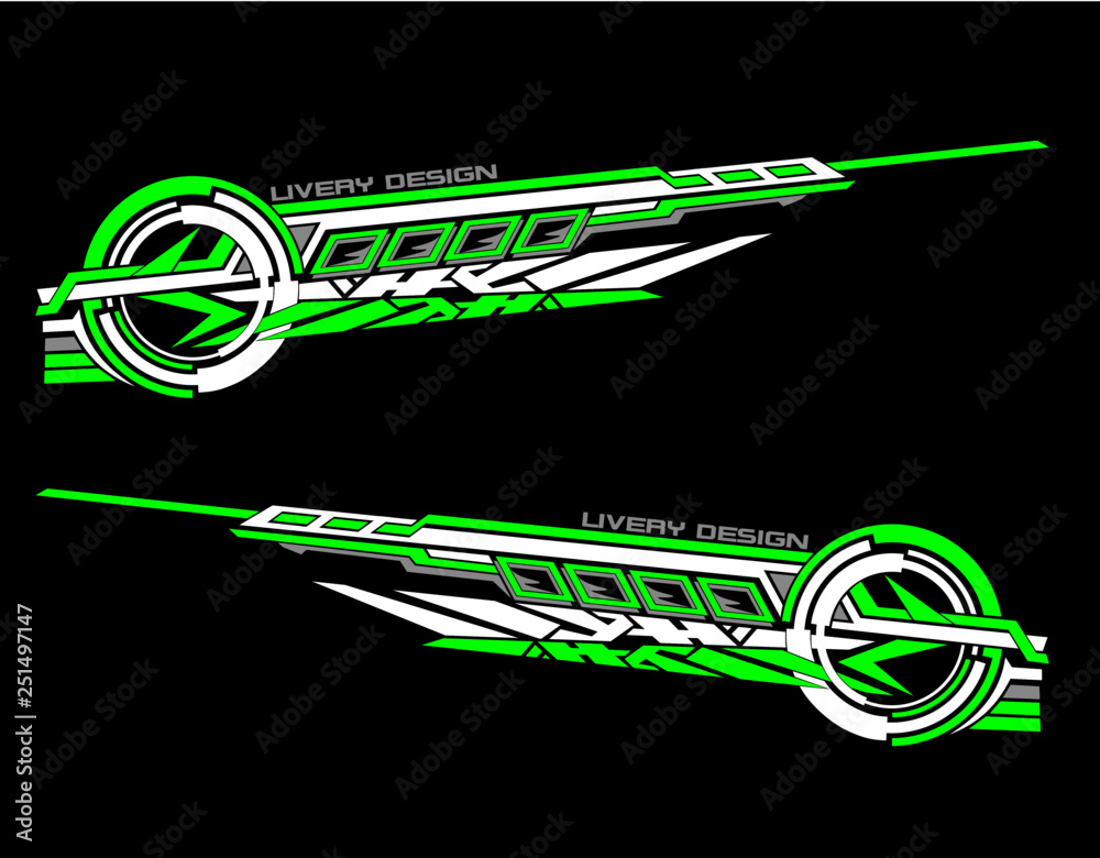 Vinyls sticker set Decals for Car racing truck mini bus modify ...