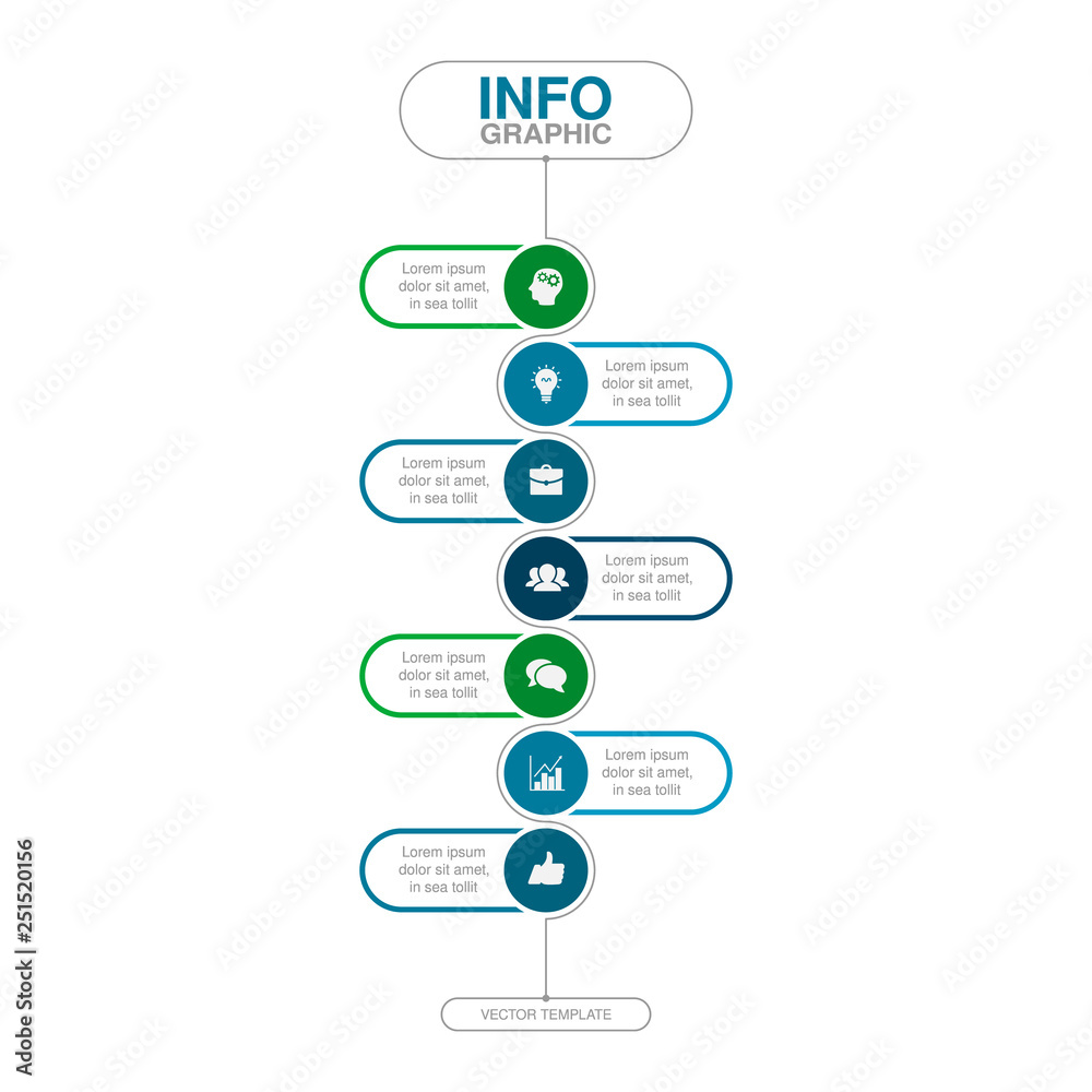Vector infographic template for vertical diagram, graph, presentation ...