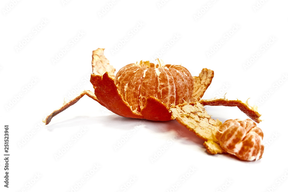 Slices of orange mandarin lat. Citrus reticulāta globose, slightly ...