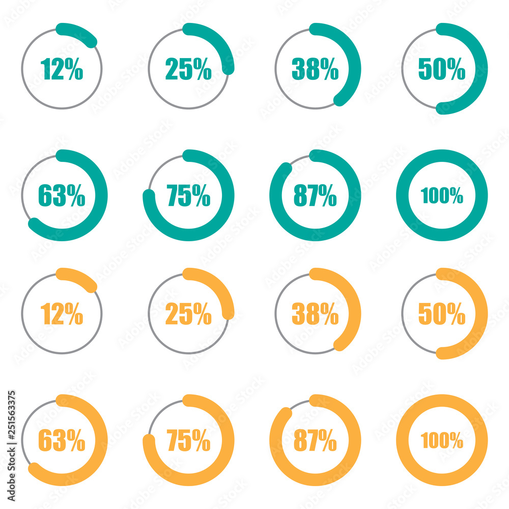 Set of vector downloaders. progress bar and loading icon. ui preloader ...