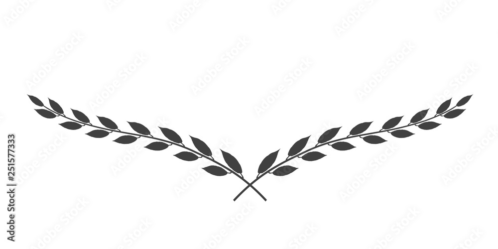 Laurel wreath vector isolated on white background Stock Vector | Adobe Stock