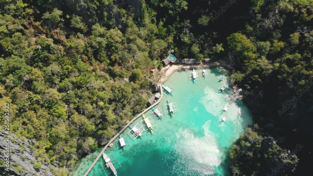 Stunning aerial view of Kayangan Lake in Coron island, Palawan ...