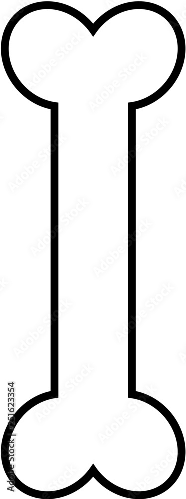 Dog bone icon outline. Stock Vector | Adobe Stock