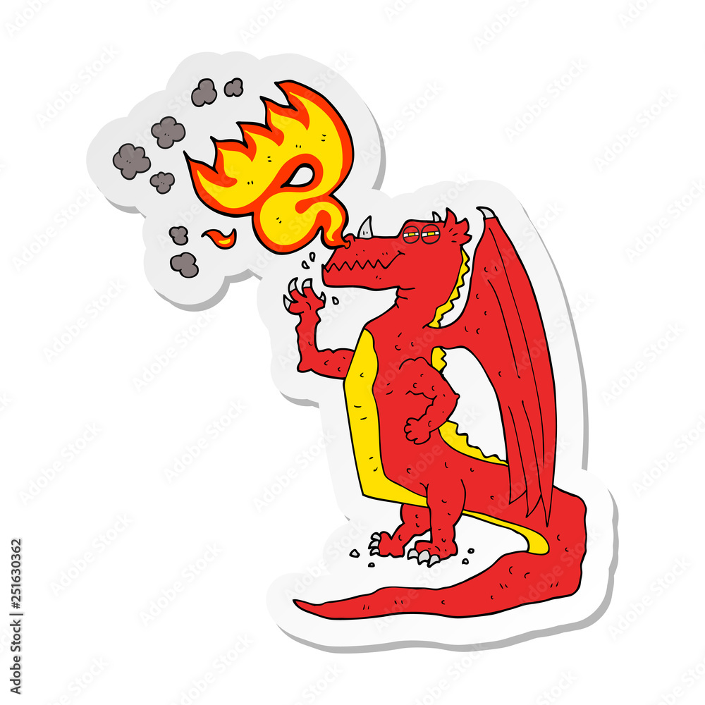 Animated Dragon Breathing Fire