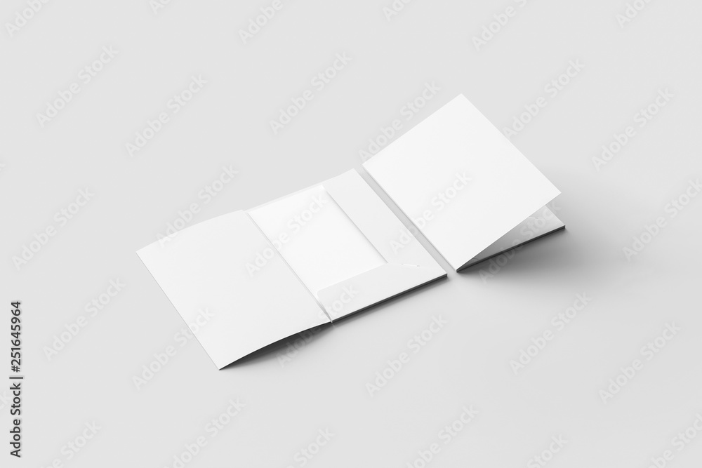 Realistic A4 size single pocket reinforced Folder with business card ...