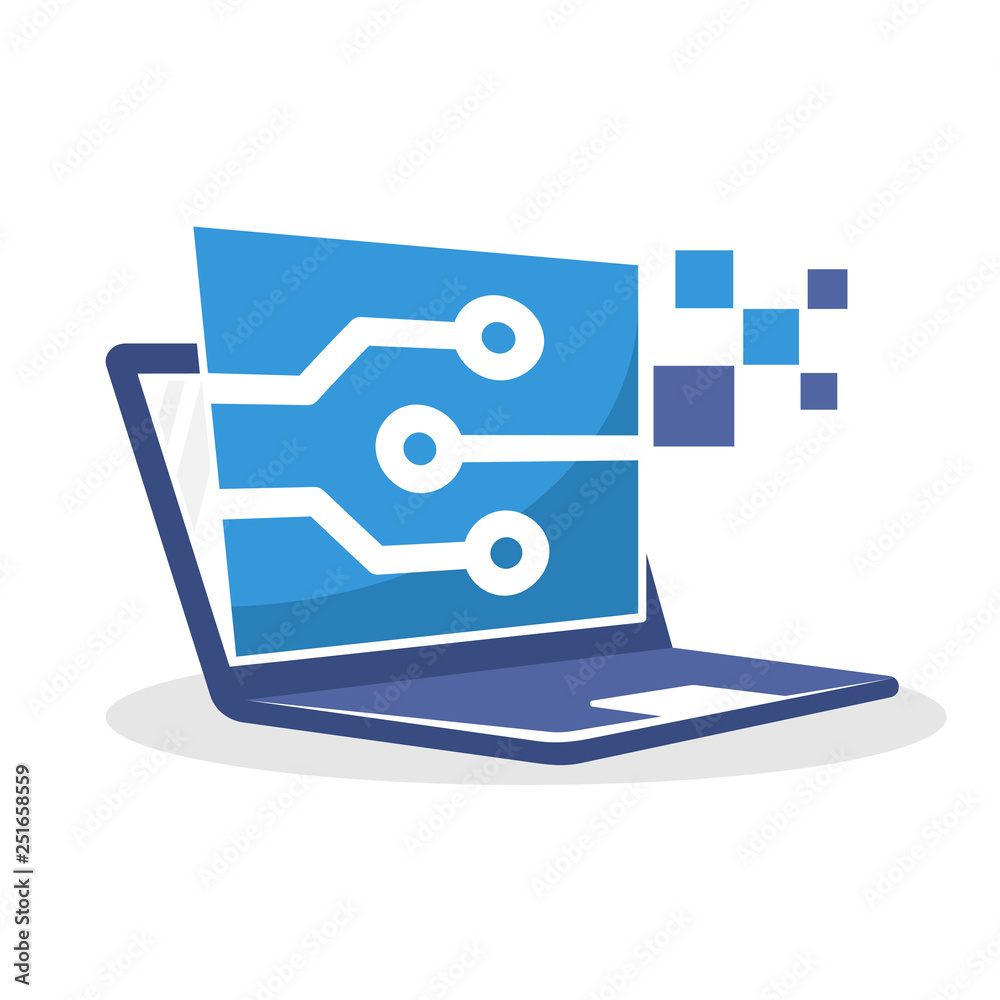 Vector icon illustration with digital media concept about information ...