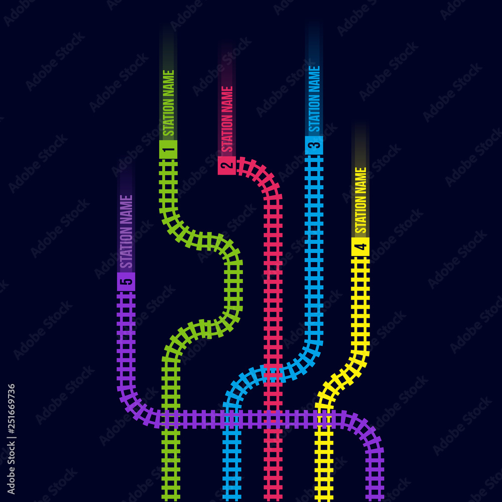 Creative vector illustration of railway station map, metro road ...