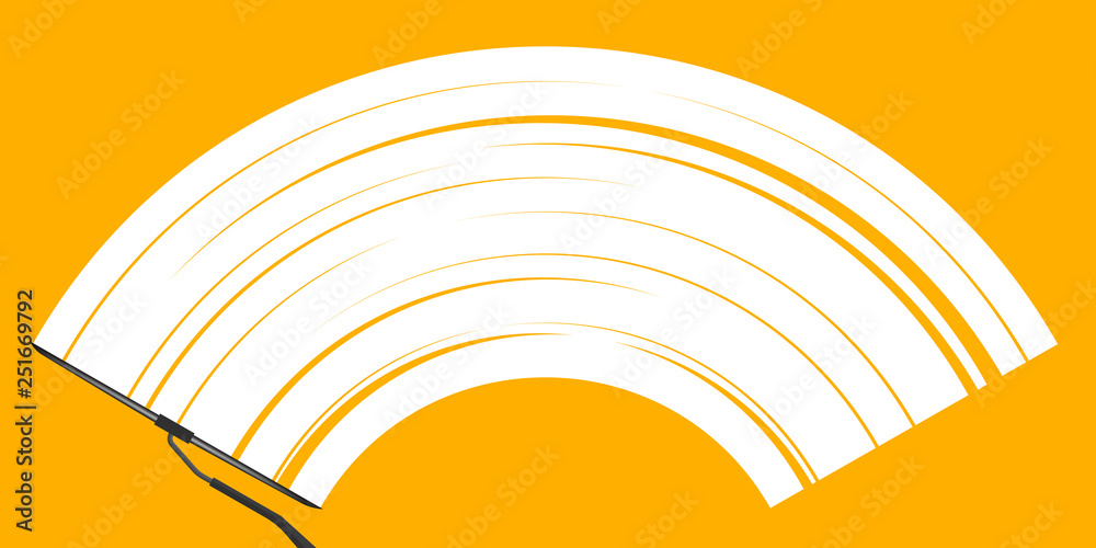 Creative vector illustration of realistic car windscreen wipe glass ...