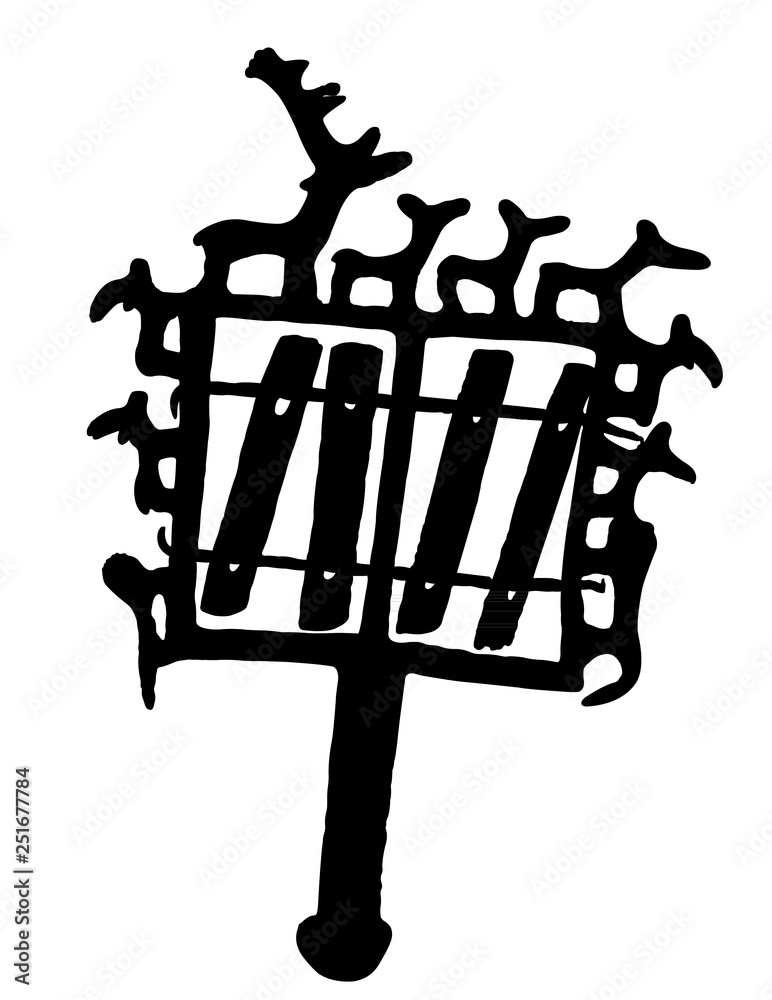 symbol of Hittite,silhouette vector, editorial use vector de Stock ...