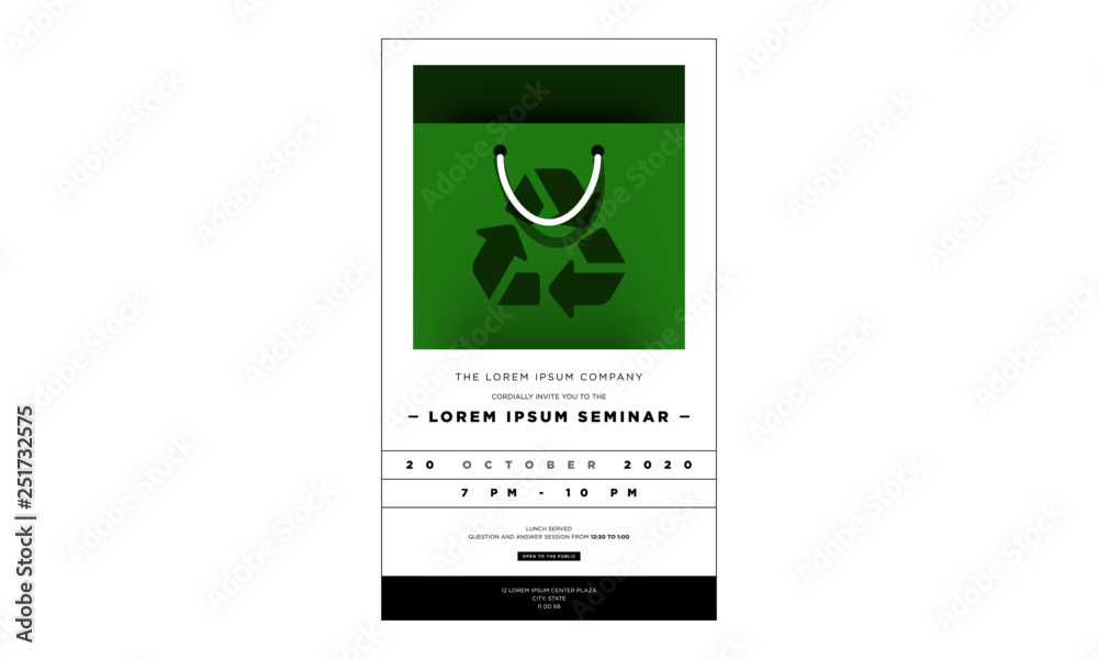 Recycling Drive Invitation Design with Where and When Details Stock ...