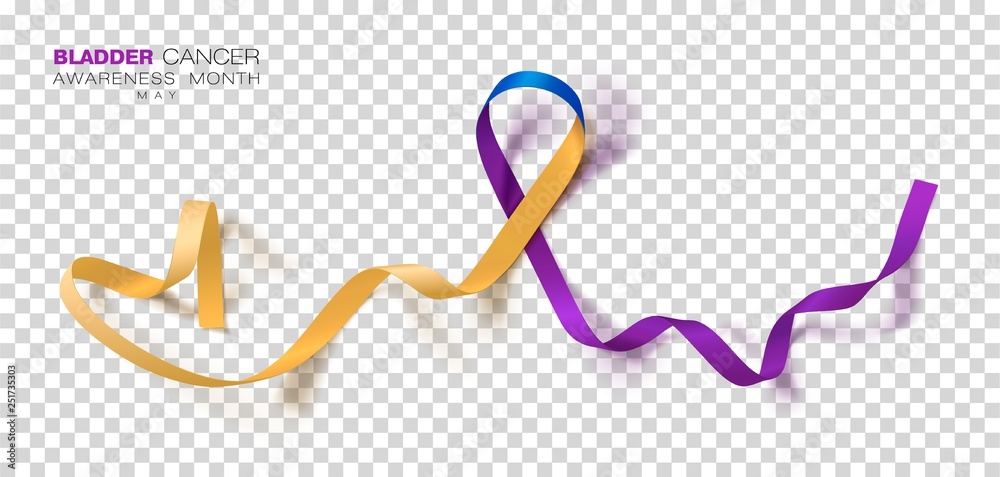 Bladder Cancer Awareness Month. Marigold And Blue And Purple Color ...