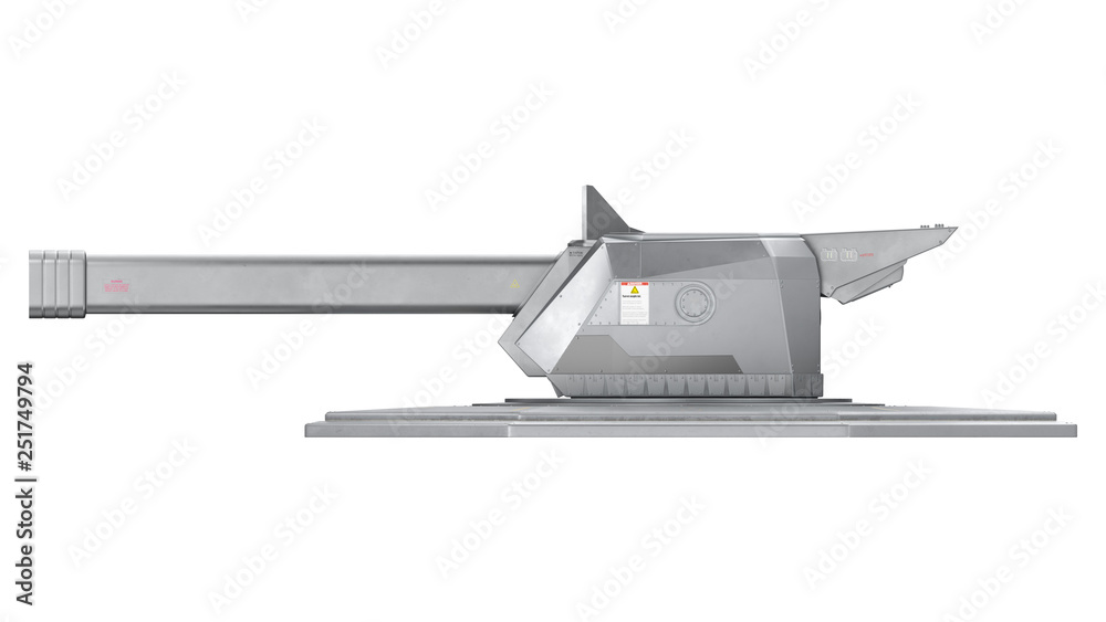 Railgun Turret - 3D Concept Stock Illustration | Adobe Stock