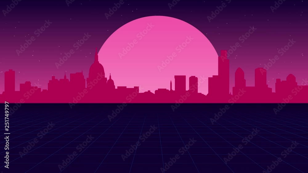 Retro futuristic abstract background made in 80s style. Abstract ...