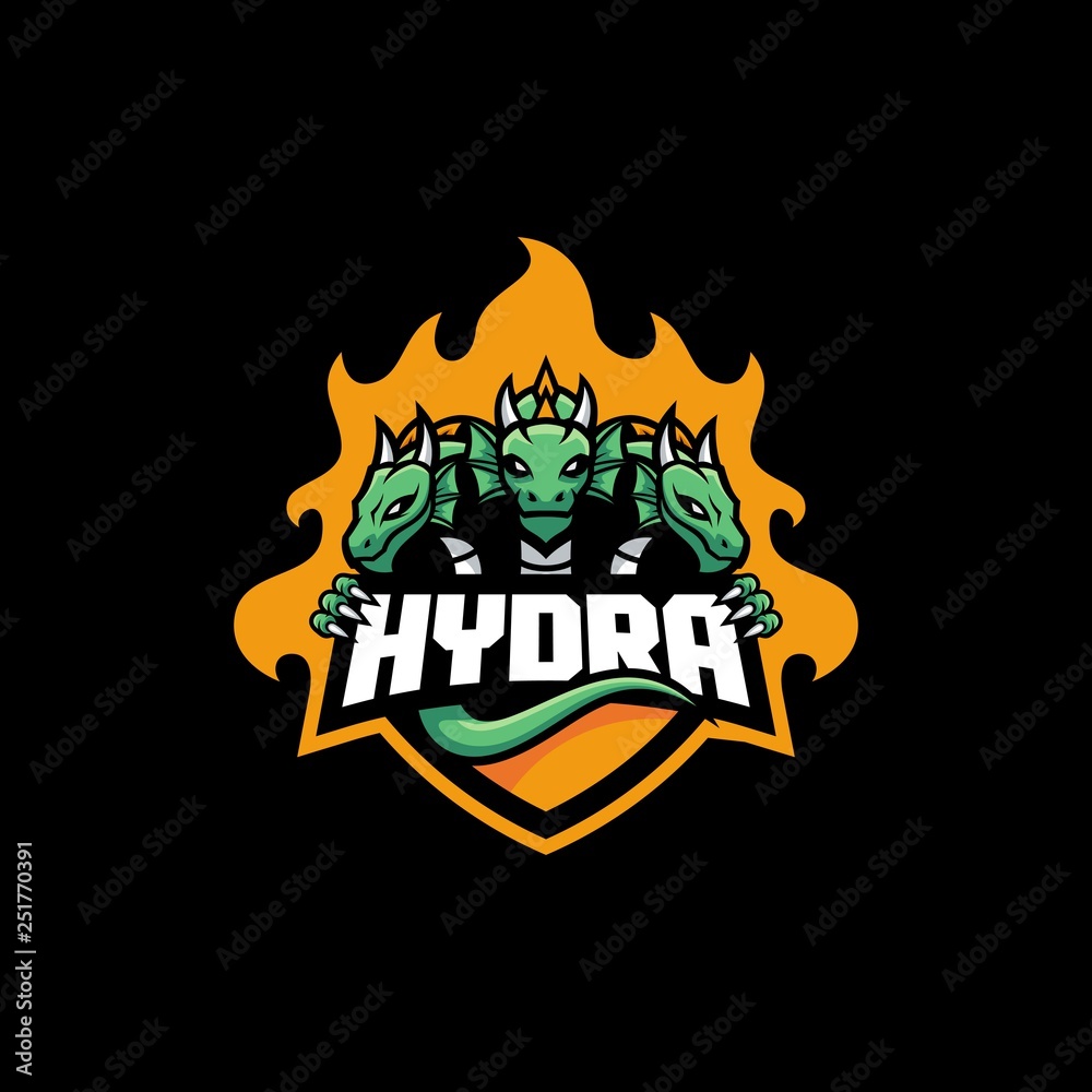 Abstract Hydra illustration vector template Stock Vector | Adobe Stock