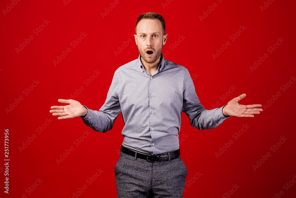 man with confused. emotions, facial expressions, feelings, body ...