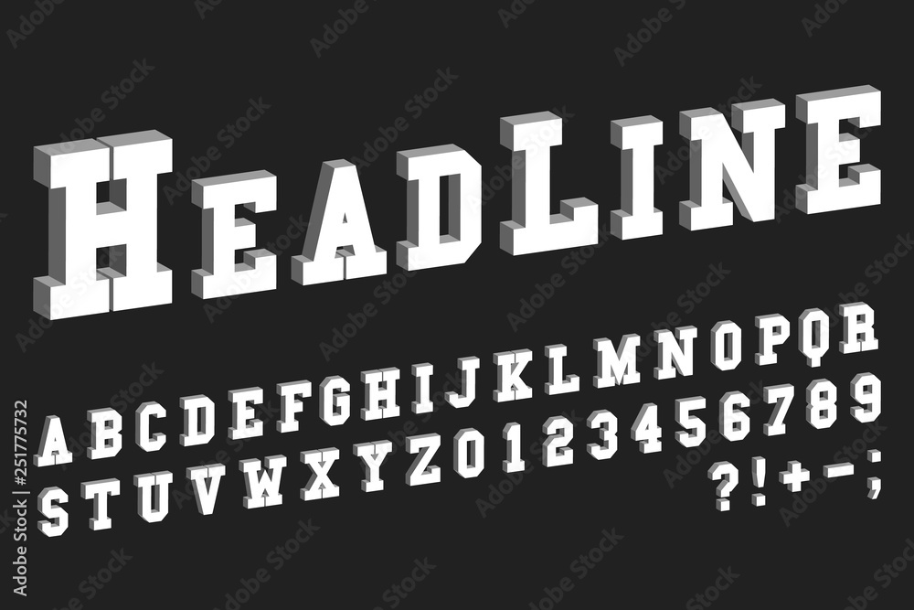 3d Block Letters Template