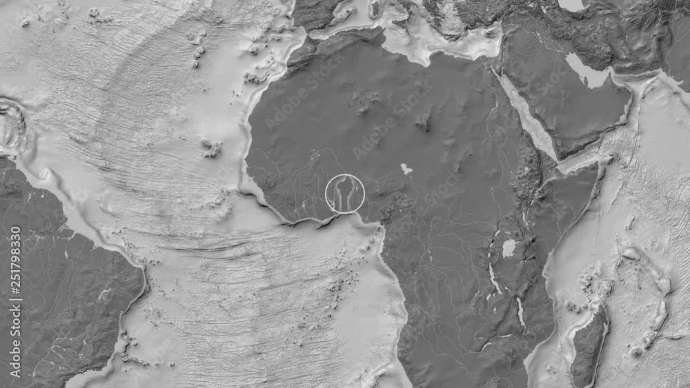 Benin area presented against the global bilevel map in the Fahey ...