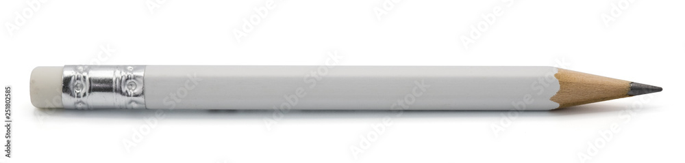white pencil isolated on white background with clipping path. Stock ...