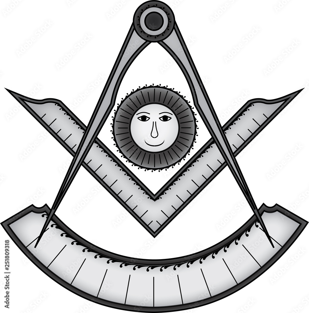 Masonic symbol of Past Master for Blue Lodge Freemasonry Stock ...