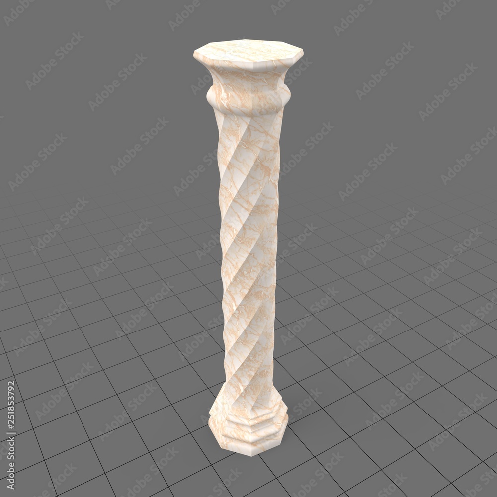 Twisted column Stock 3D asset | Adobe Stock