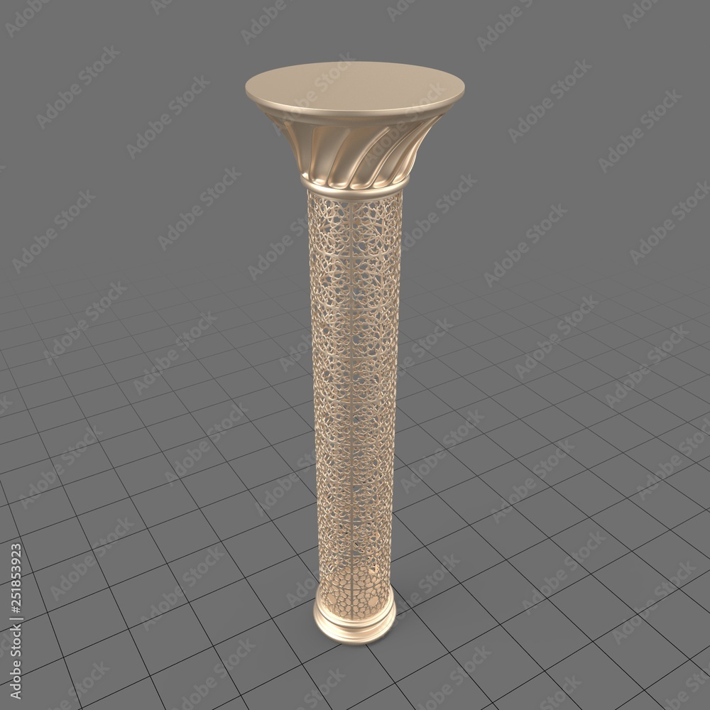 Ornate perforated column Stock 3D asset | Adobe Stock