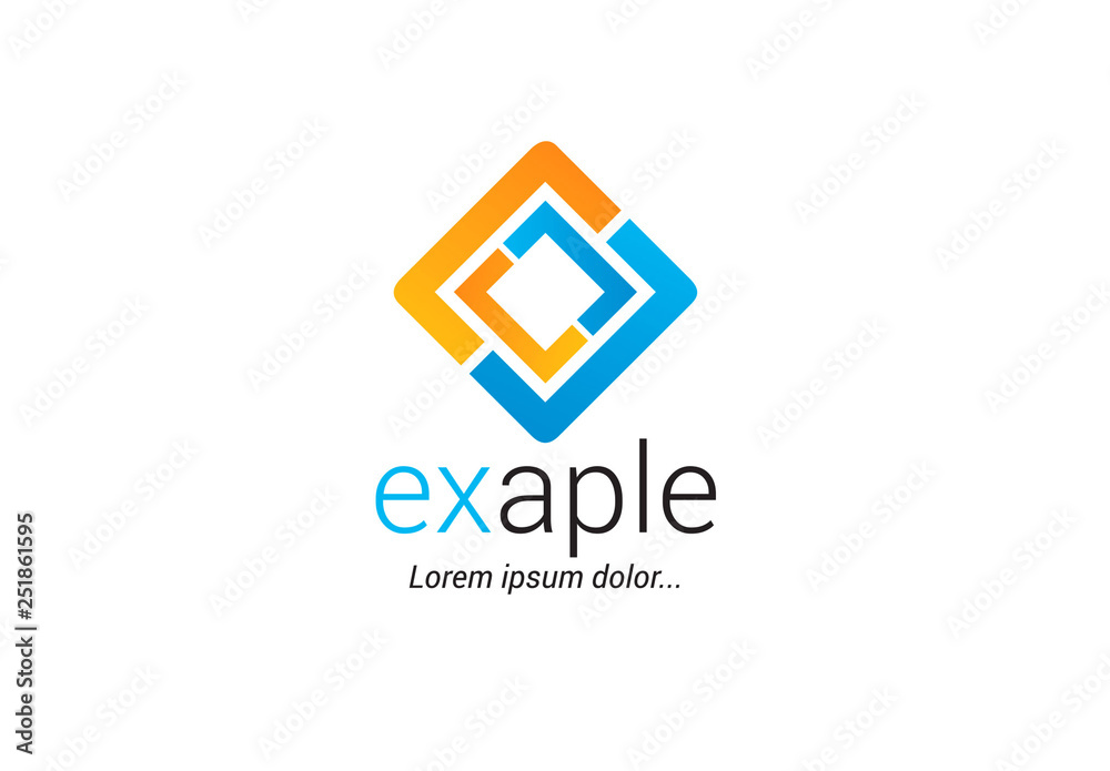 Concentric Diamonds Logo Layout Stock Template | Adobe Stock