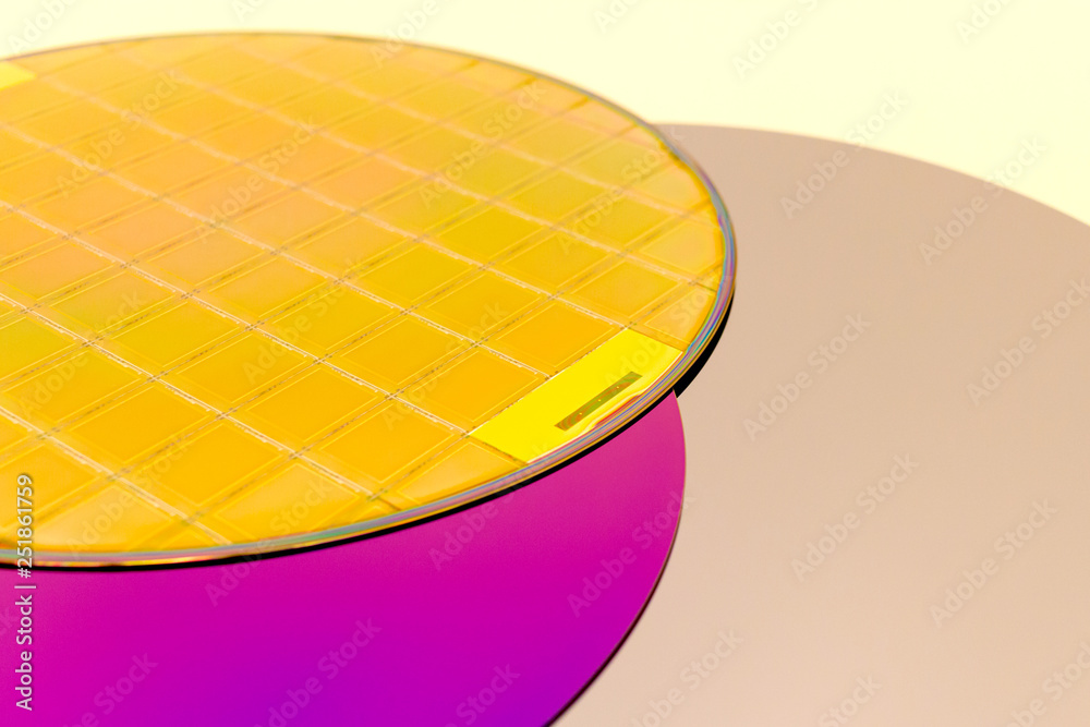 Silicon Wafers three types -empty grey wafer,purple wafer with SiO film ...