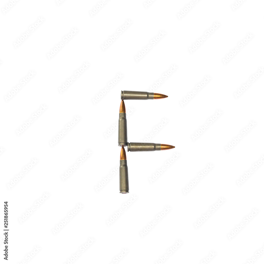 English font composed of bullets. Alphabet collection isolated on white ...