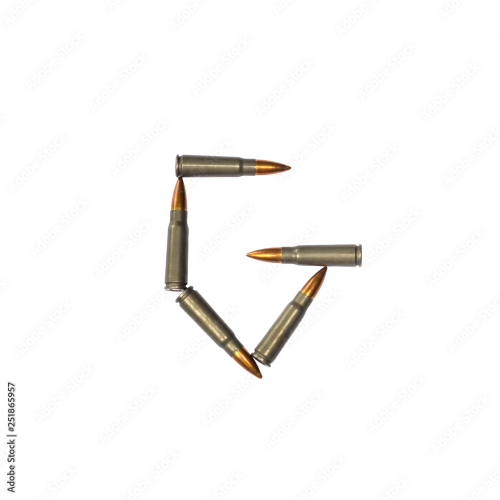 English font composed of bullets. Alphabet collection isolated on white ...