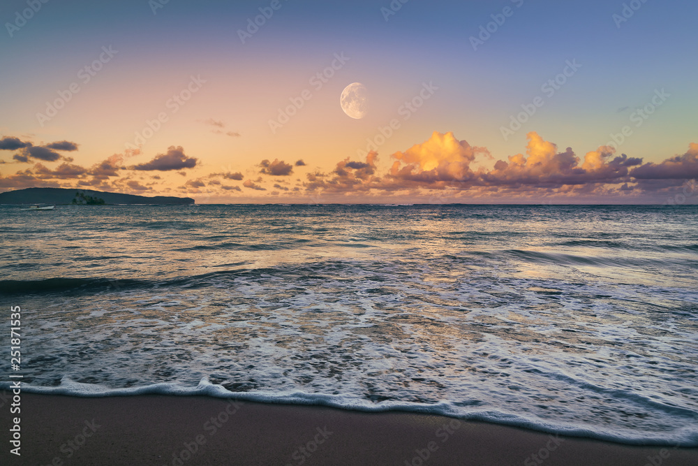 Sunset Beach Moon