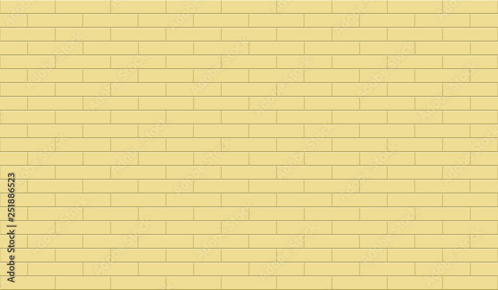 Simple pastel yellow rectangle ceramic mosaic tiles texture background ...