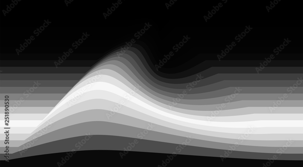Abstract grayscale background with grey wave. Vector graphics Stock ...