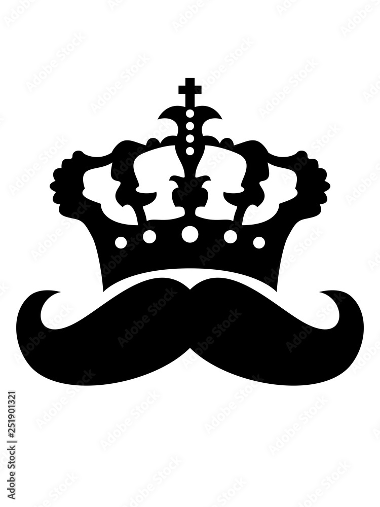 Ilustração do Stock: könig krone herrscher prinz mustache schnurrbart ...