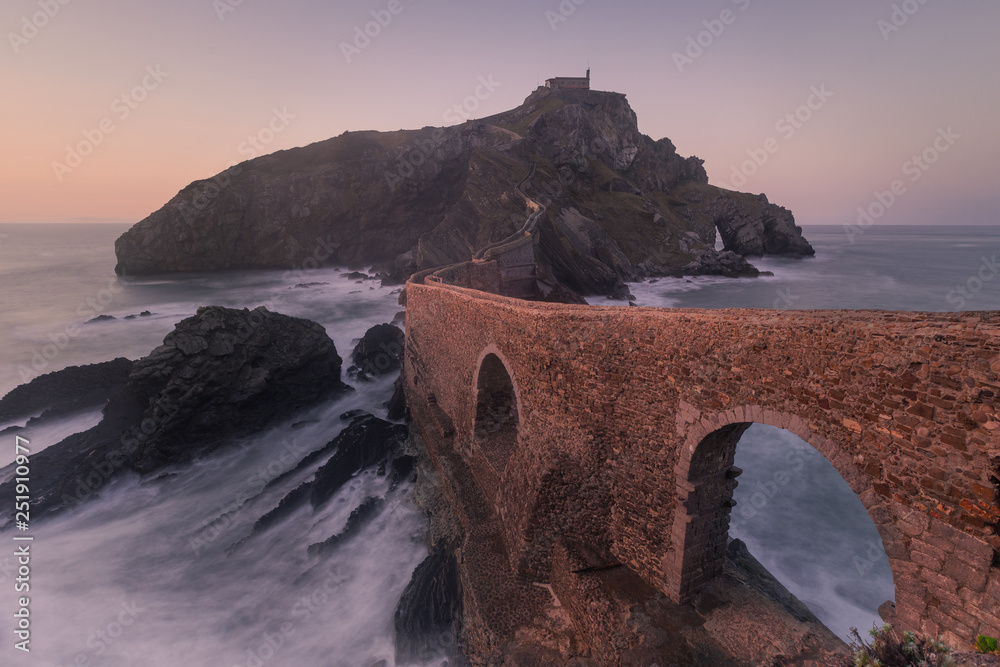 The most famous spot of the basque coast, Gaztelugatxe at Bizkaia ...