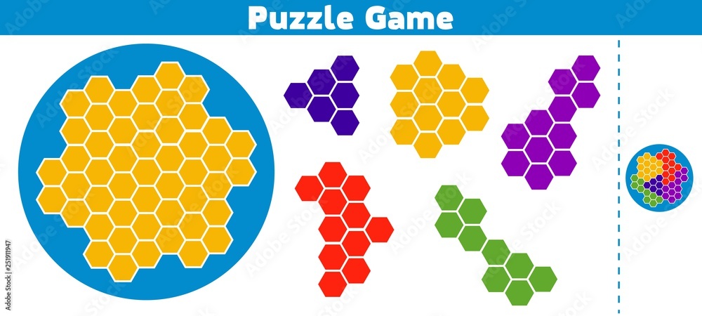 Puzzle game. Complete the Pattern. Education logic game for preschool ...