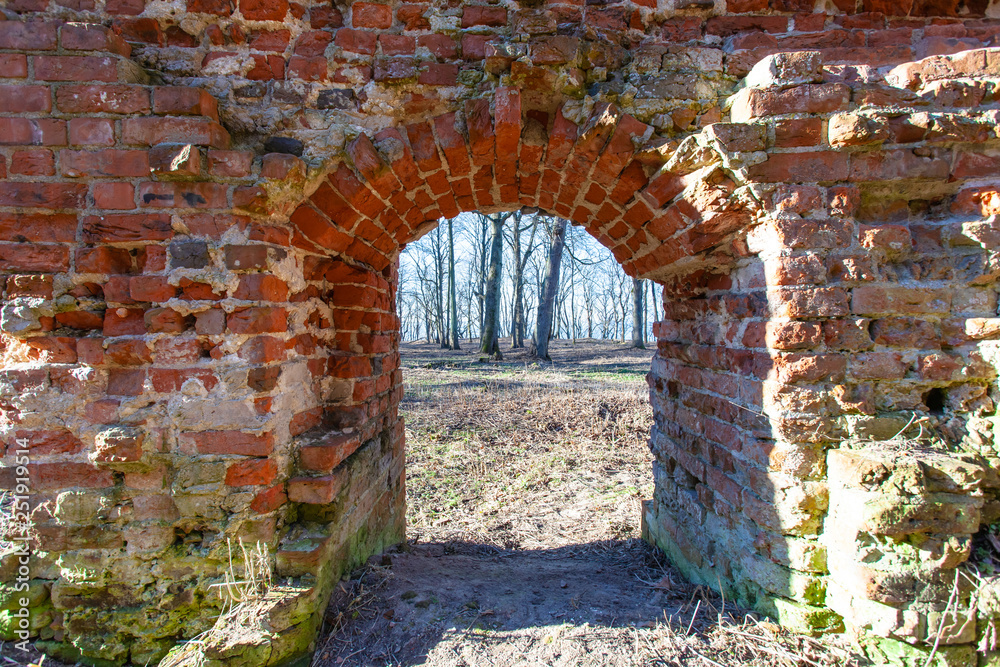 ruins of medieval Prussian castle of Balga belonging to the Knights of ...